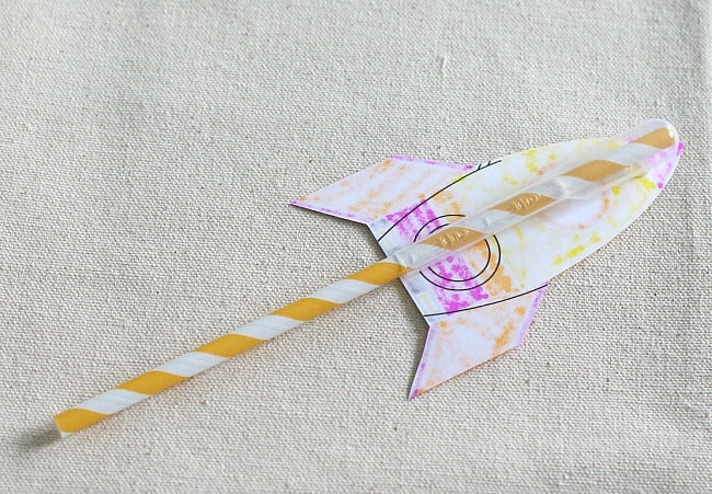 Straw Rocket Ship Craft Ski Jumping Straw Rocket | Sporting & Games